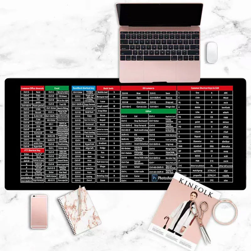 ⌨️Quick Key Super Large Anti-slip Keyboard Pad - with Office Software ...