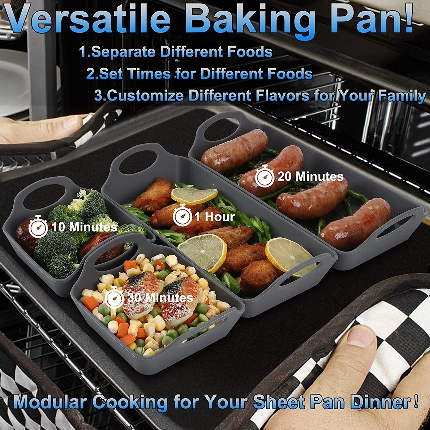 🔥Christmas sale-49% off 🔥Silicone Baking Sheet Pan Dividers – saviving